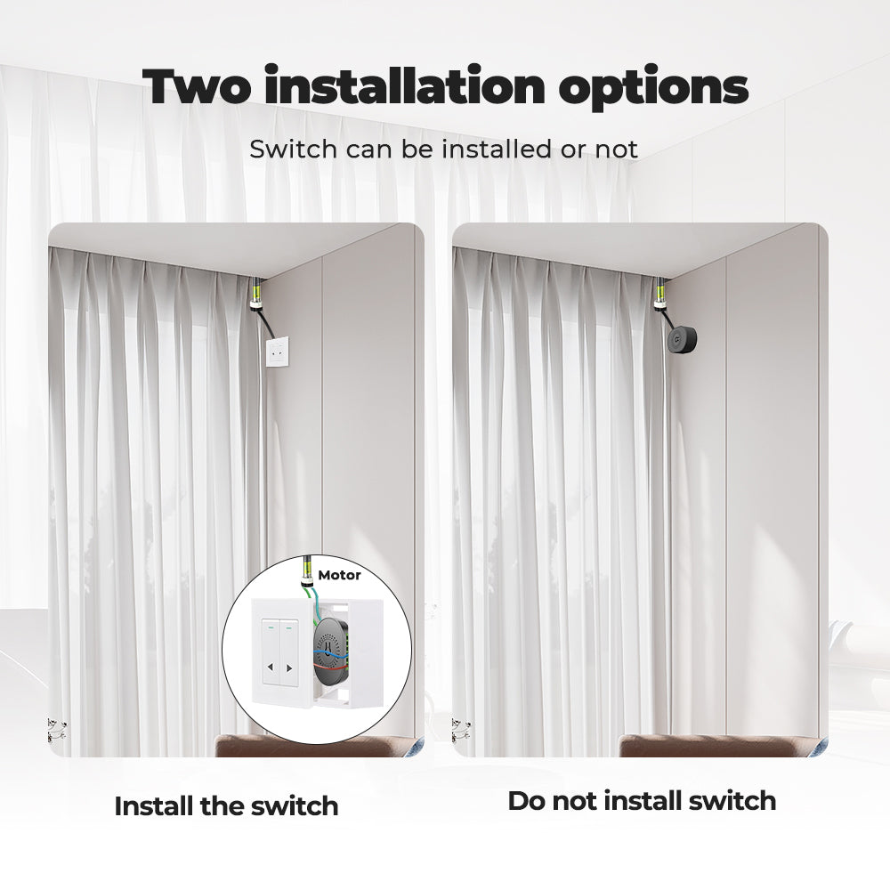 SMATRUL WiFi RF433 Curtain Switch Motorized Roller Blinds Shutter Relay ...