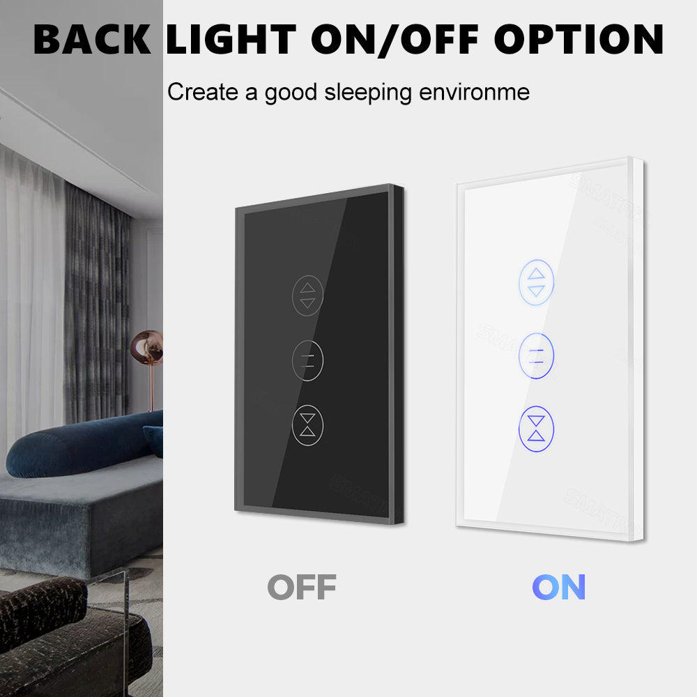 SMATRUL Smart WiFi Curtain Switch Motorized Roller Blinds Shutter Switch