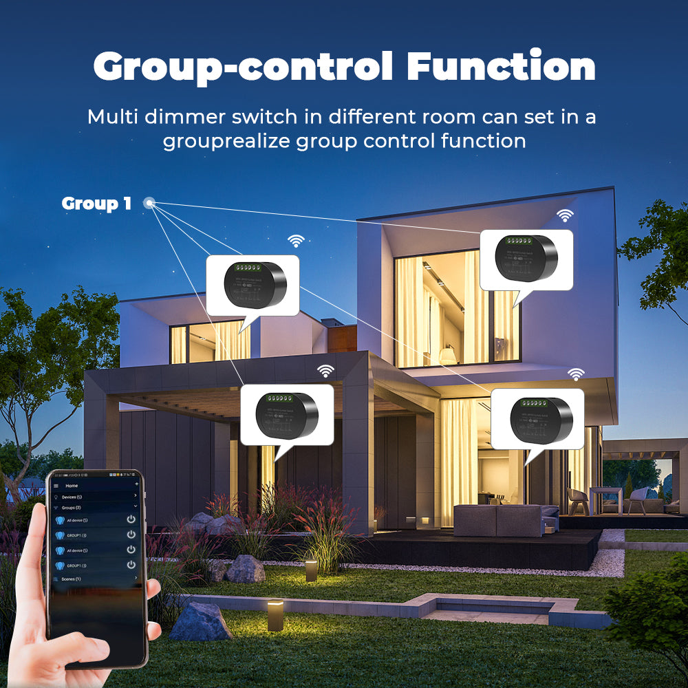 SMATRUL WiFi RF433 Curtain Switch Motorized Roller Blinds Shutter Relay ...