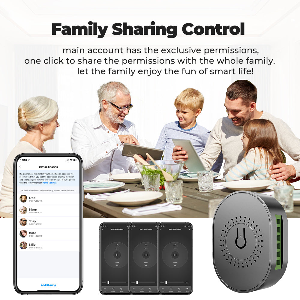 SMATRUL WiFi RF433 Curtain Switch Motorized Roller Blinds Shutter Relay ...