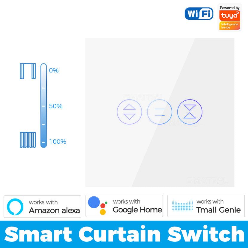 SMATRUL Smart WiFi Curtain Switch Motorized Roller Blinds Shutter Switch